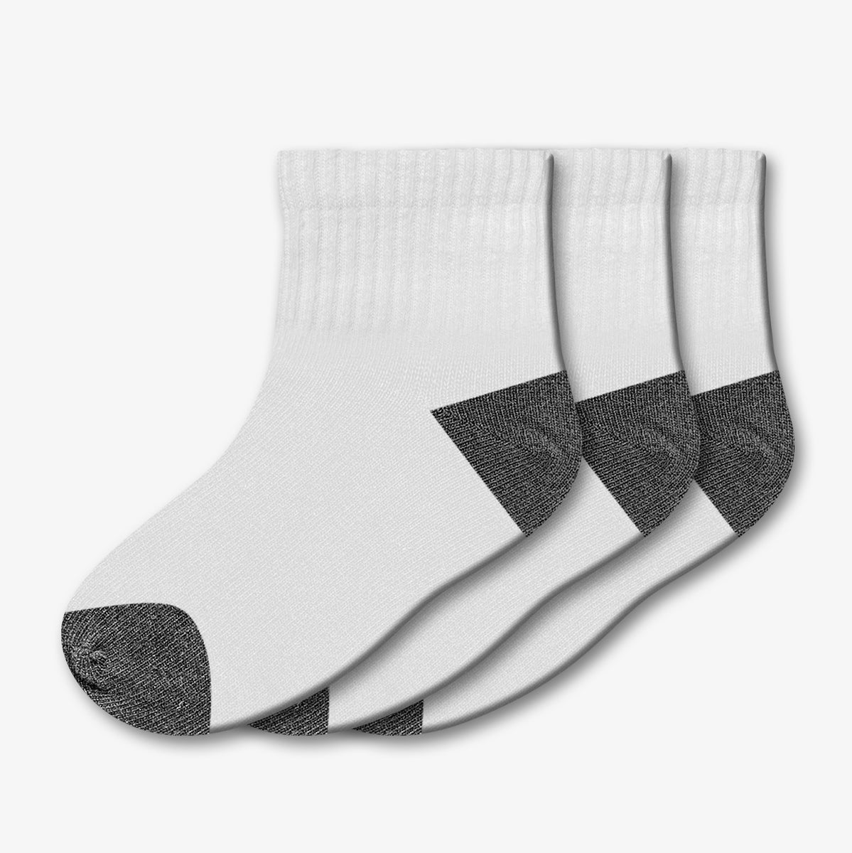 3 Pair Athletic Quarter Socks – Style: 614 – PiccoloHosiery